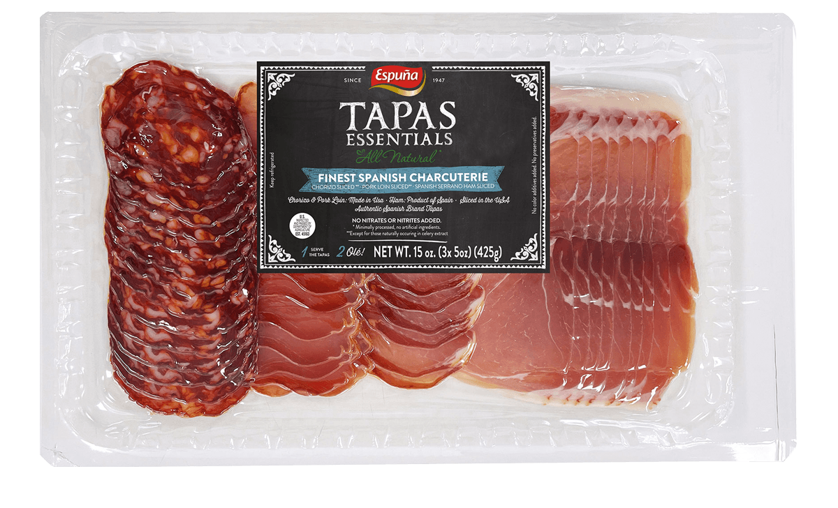 Pre-sliced spanish charcuterie